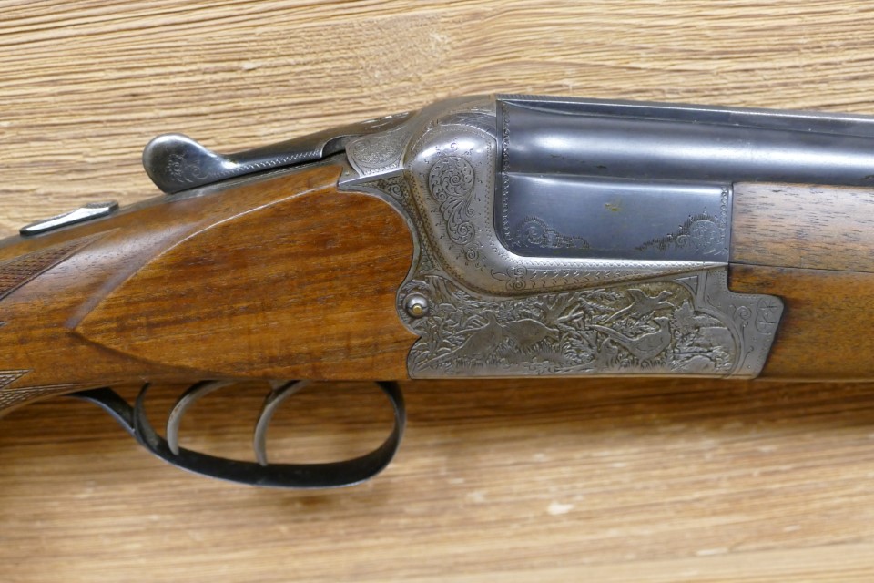 Bockflinte Merkel Kal. 12/70 Bockdoppelflinte Linksschaft WAFFEN FLÜHR ...